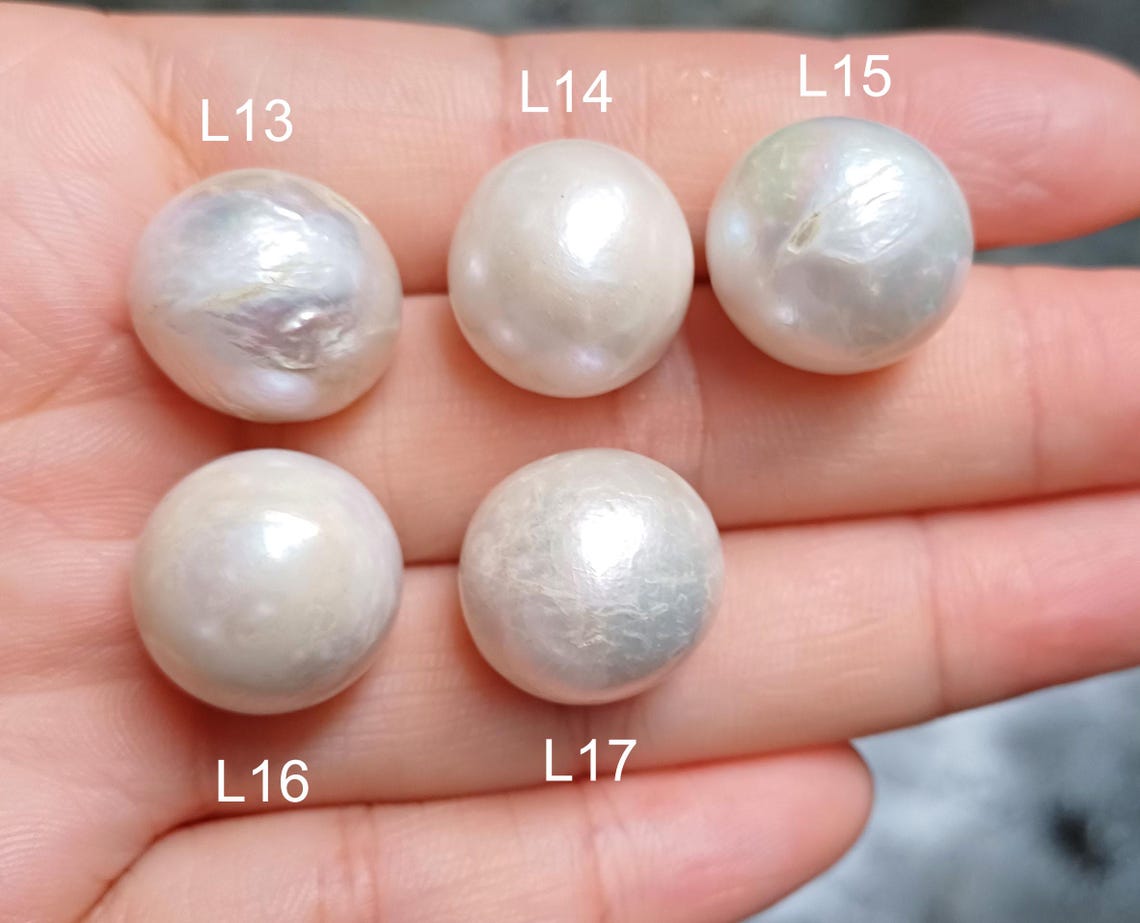 14-16mm Large Edison Pearls, Natural White Pearls, off Round Pearl ...