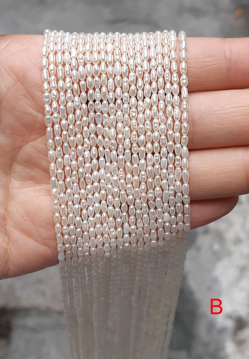 1-2.2mm Rice Pearls Bulk White Seed Pearls Natural Pearl - Etsy Ireland