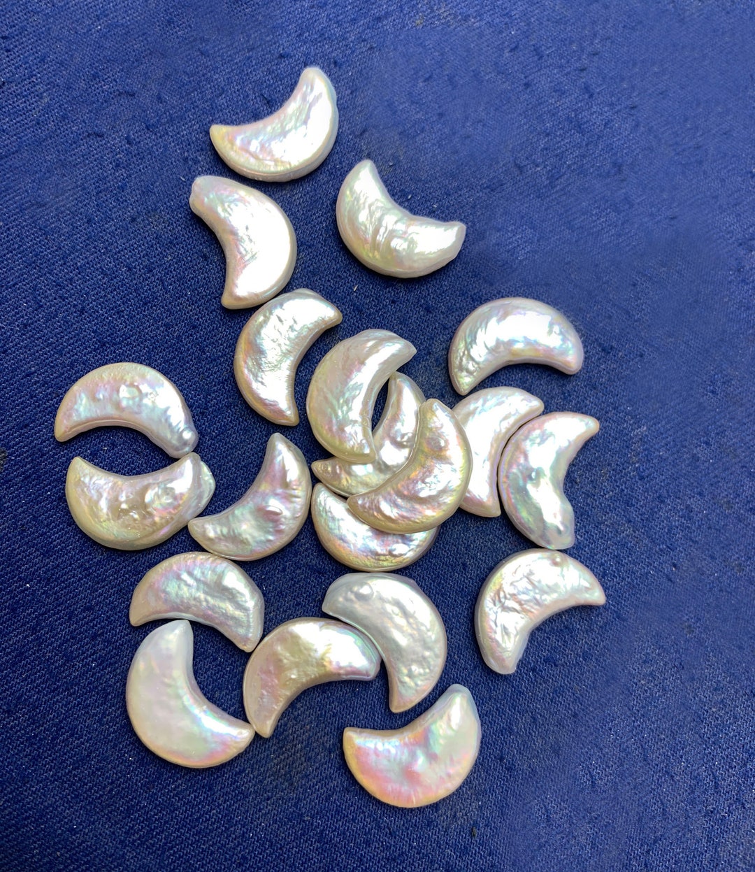 15-19mm Long Moon Pearl, Undrilled, Genuine Freshwater Pearl, Crescent ...