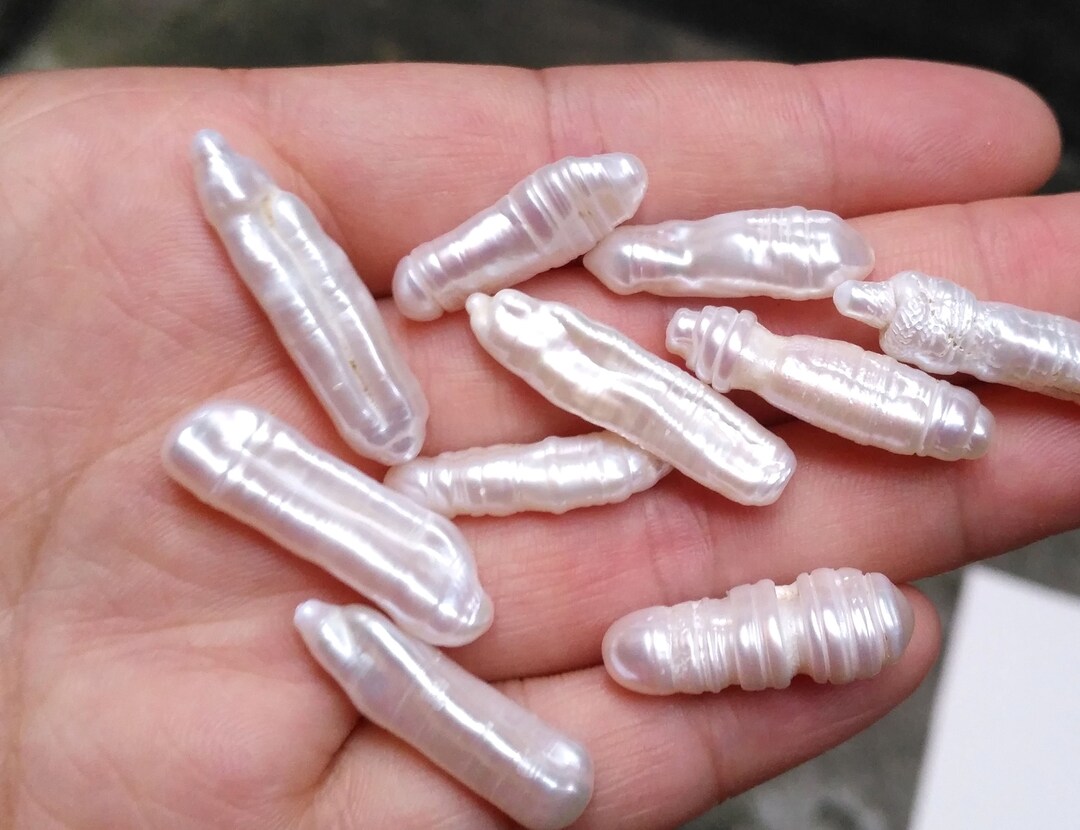 Rare Pearl, 18-30mm Stick Biwa Pearl, Undrilled Cultured Pearls, White ...