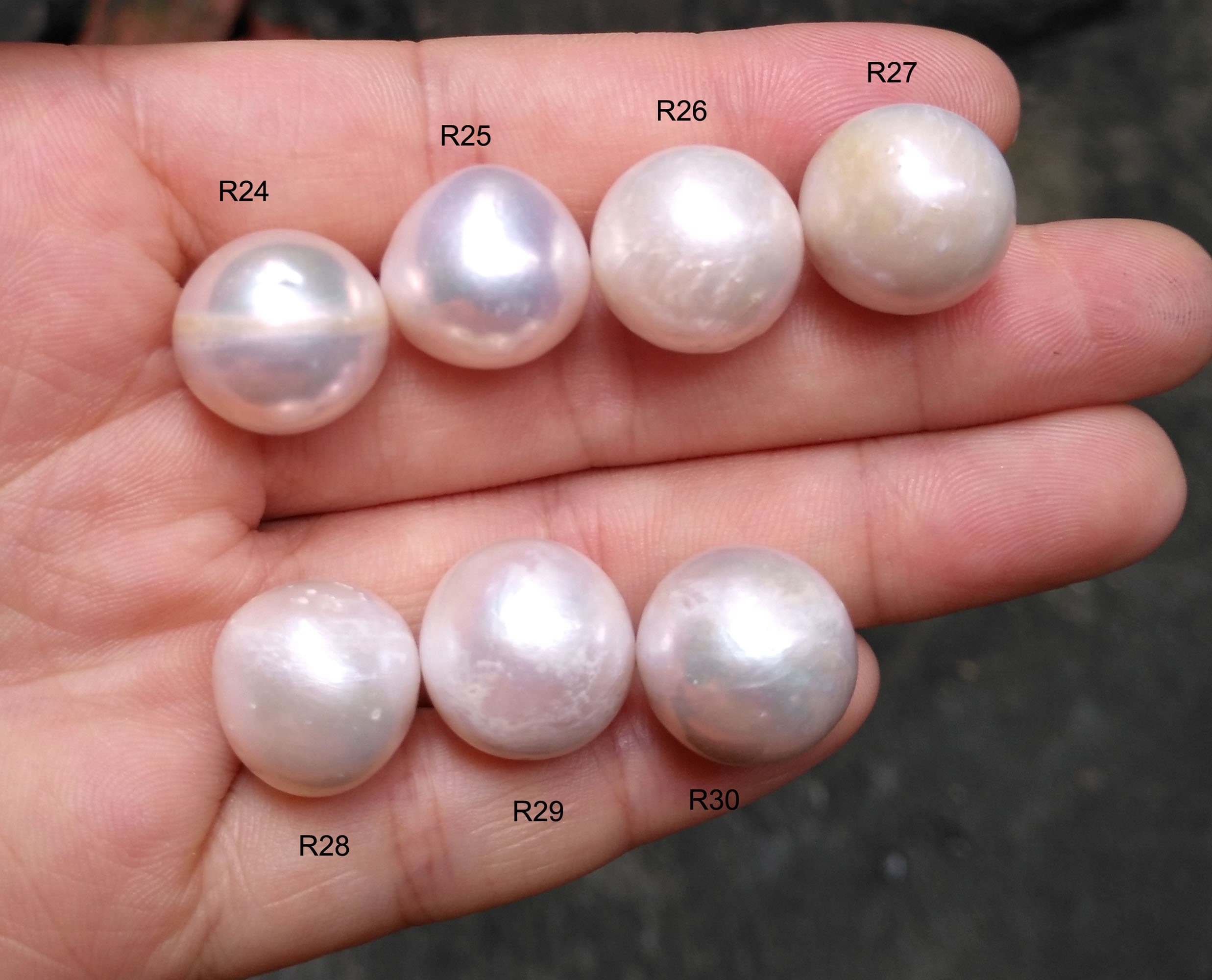 14-16mm Large Edison Pearls Natural White Pearls off Round - Etsy
