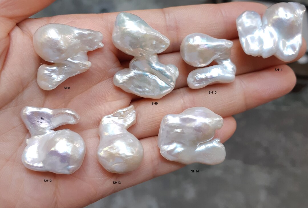 15-30mm Pearls AA Large Fire Flameball Baroque Pearl Natural White ...