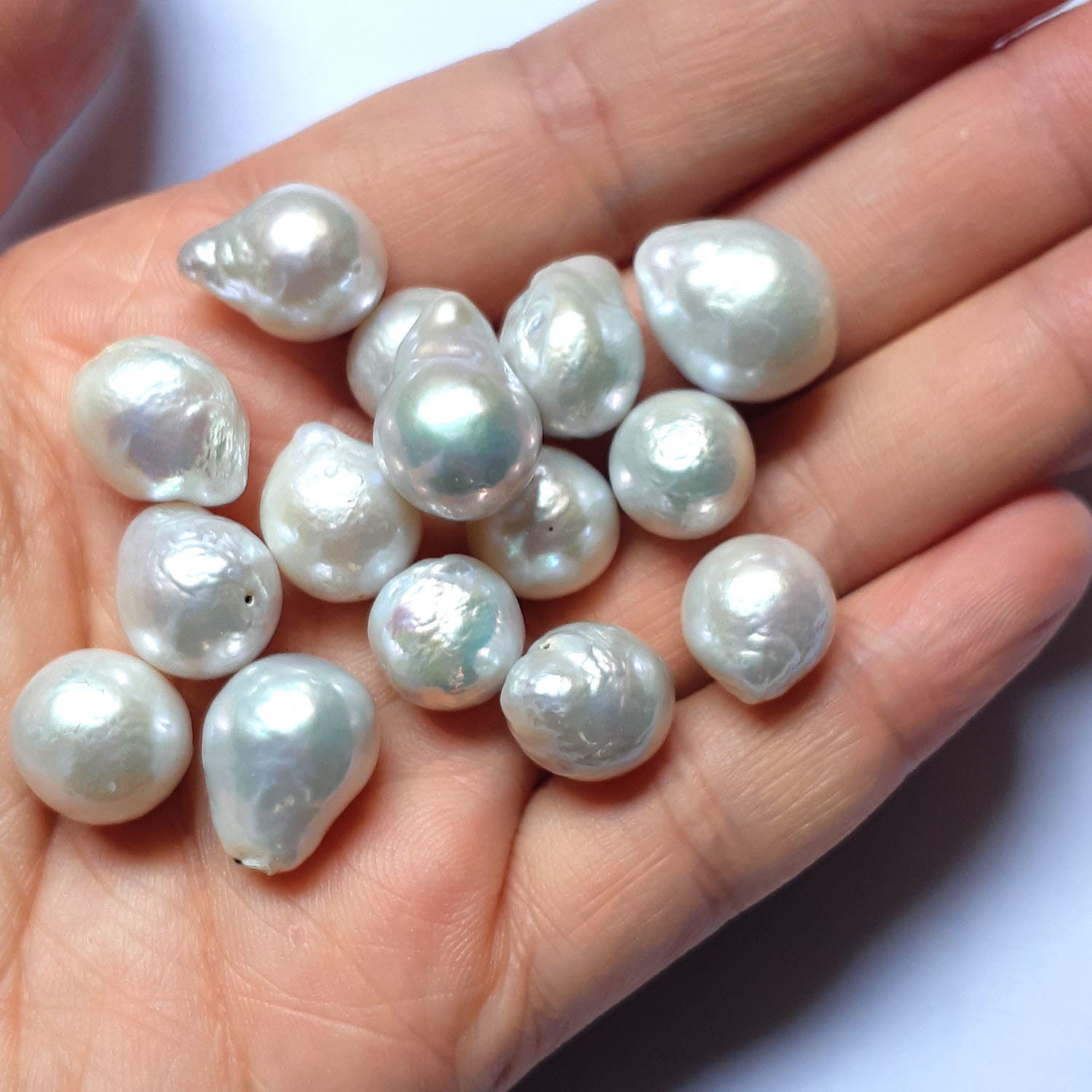 Baroque pearls no hole AA 10-13mm teardrop freshwater | Etsy