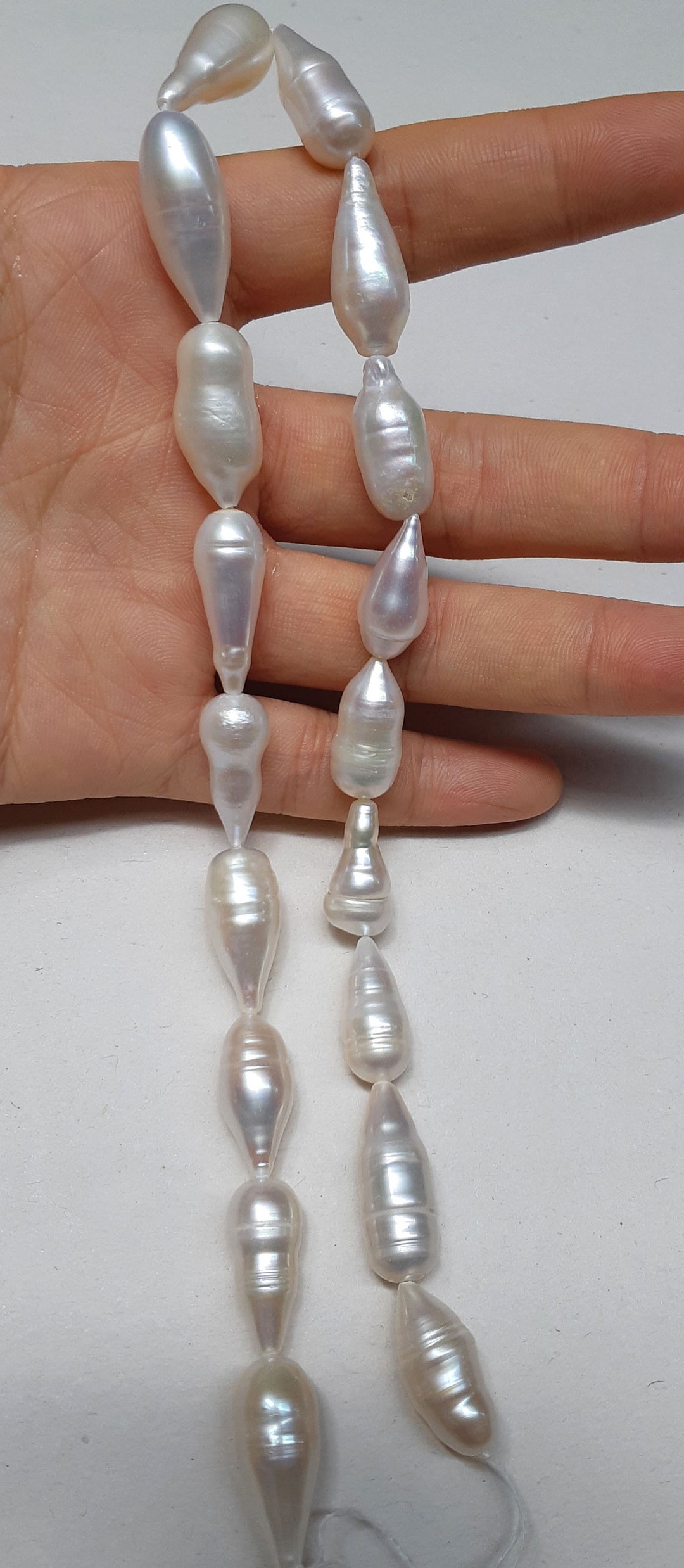 7-10x15-30mm Good Luster Long Stick Pearl Beads,freshwater Cultured ...