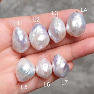 Super Large Pearl, Drop Baroque Pearl, White Natural Pearl, Drilled ...