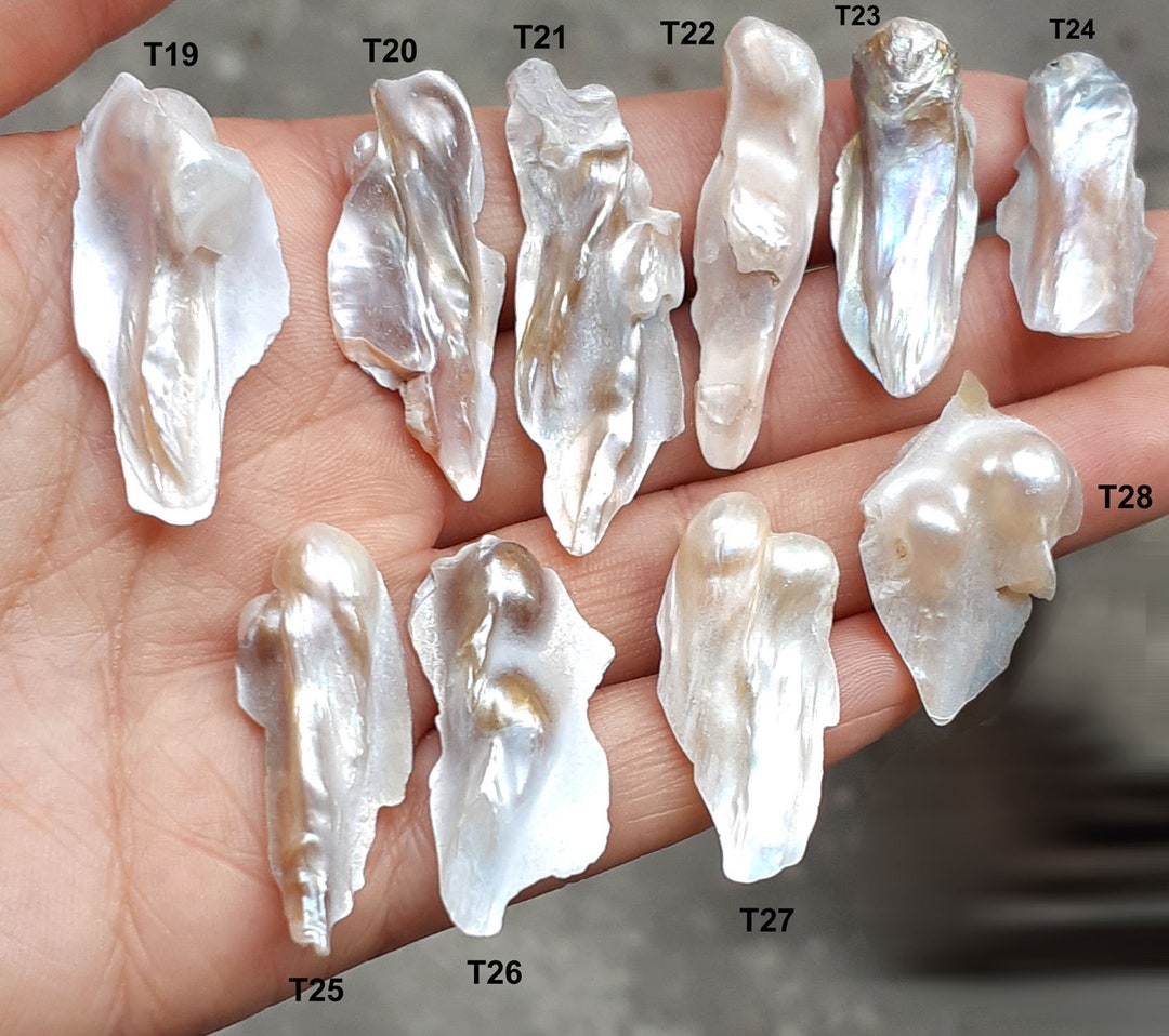 Long Stick Pearls, Large Cultured Pearls, White Long Pearls, Big ...