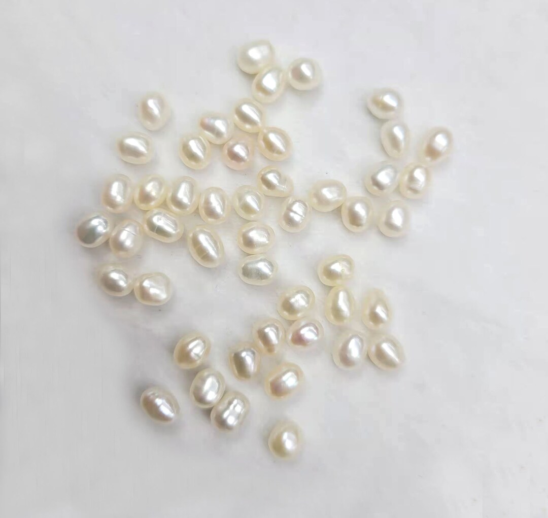 3-5mm Rice Pearl, Undrilled Pearl, Small Freshwater Pearl, White Seed ...