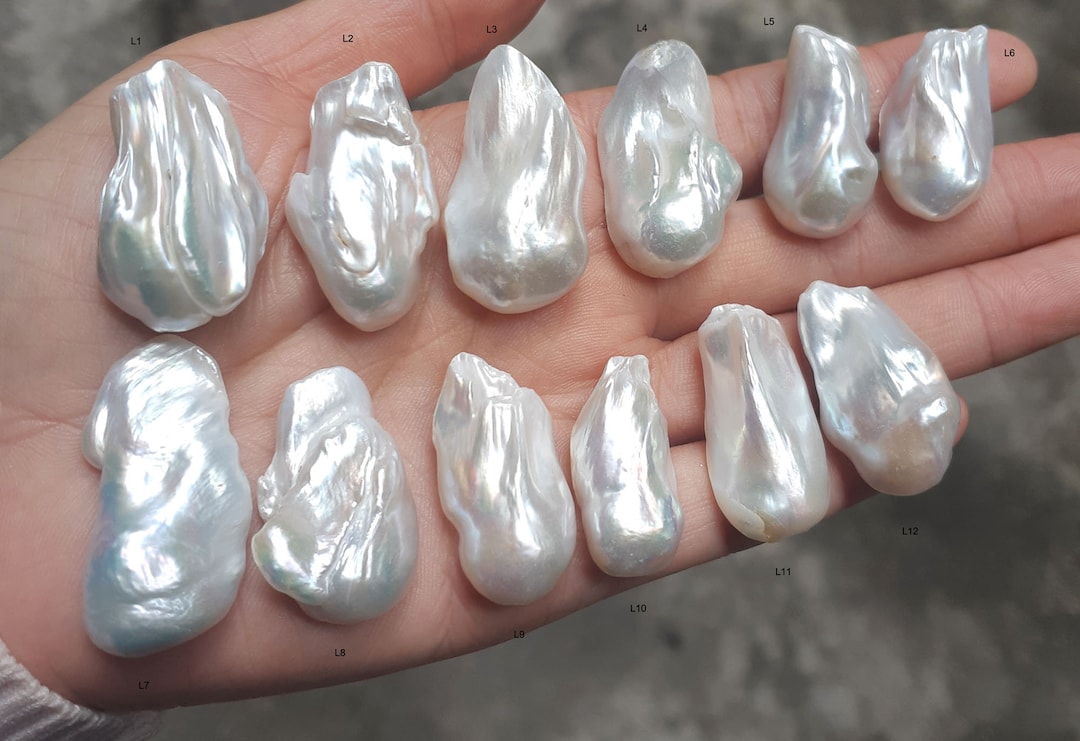 Large Drop Pearl, Long Drop Pearls, No Hole, Pearls, High Luster, DIY ...