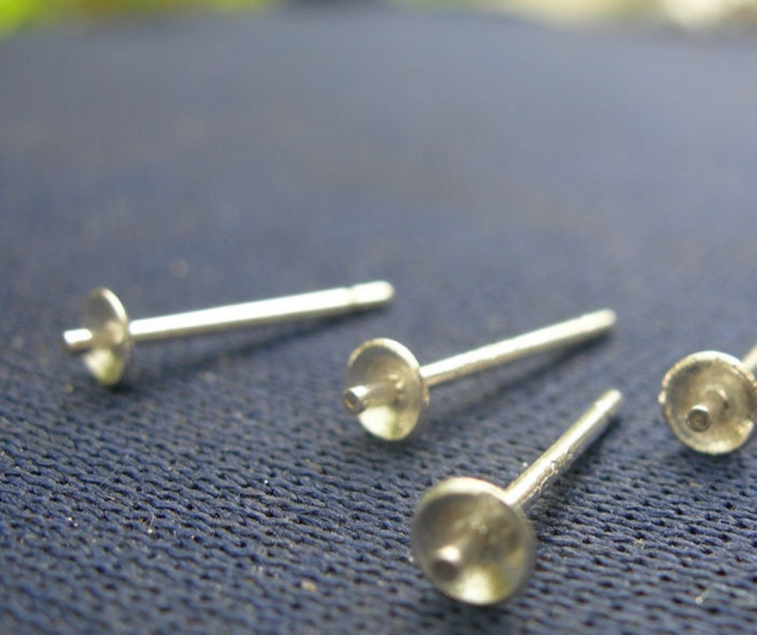 Sterling Silver Post, 925 Silver Findings, Earring Component, Sterling ...