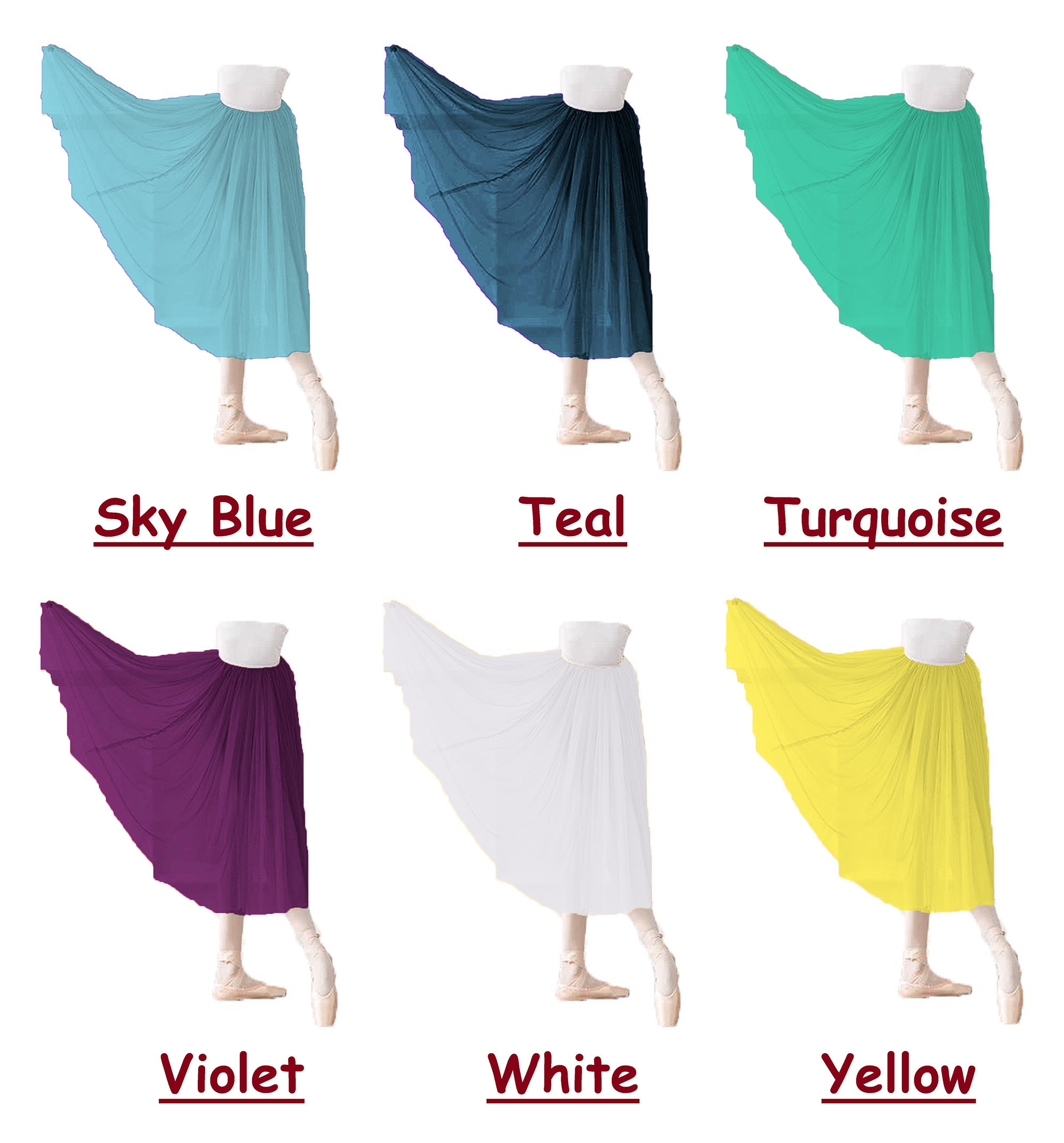 Chiffon Ballet Skirt: Full Circle Sheer Dance Skirt - Etsy