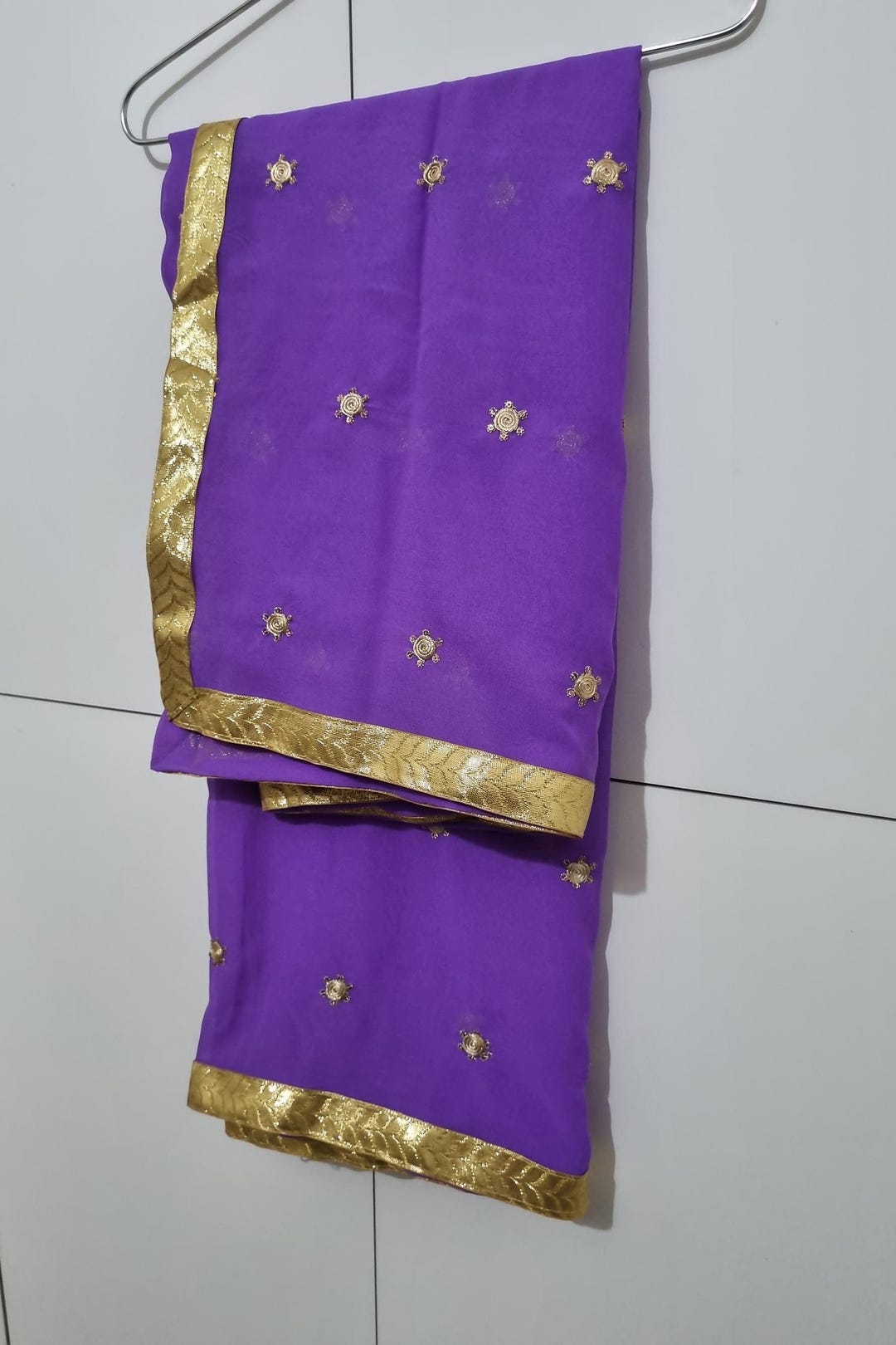 Chiffon Belly Dance Dupatta: Chimki Work Embroidered Veil - Etsy
