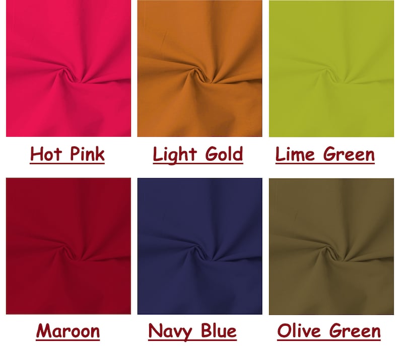 100% COTTON - PLAIN COLORS Fabric From India Material Sewing Craft 28 ...