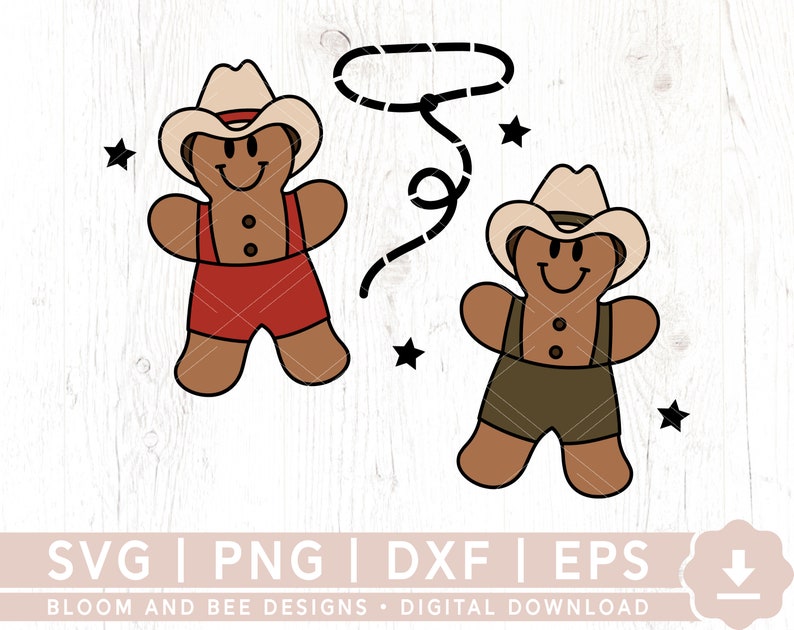 Gingerbread Cowboy Svg Png Christmas Svg Gingerbread Man - Etsy