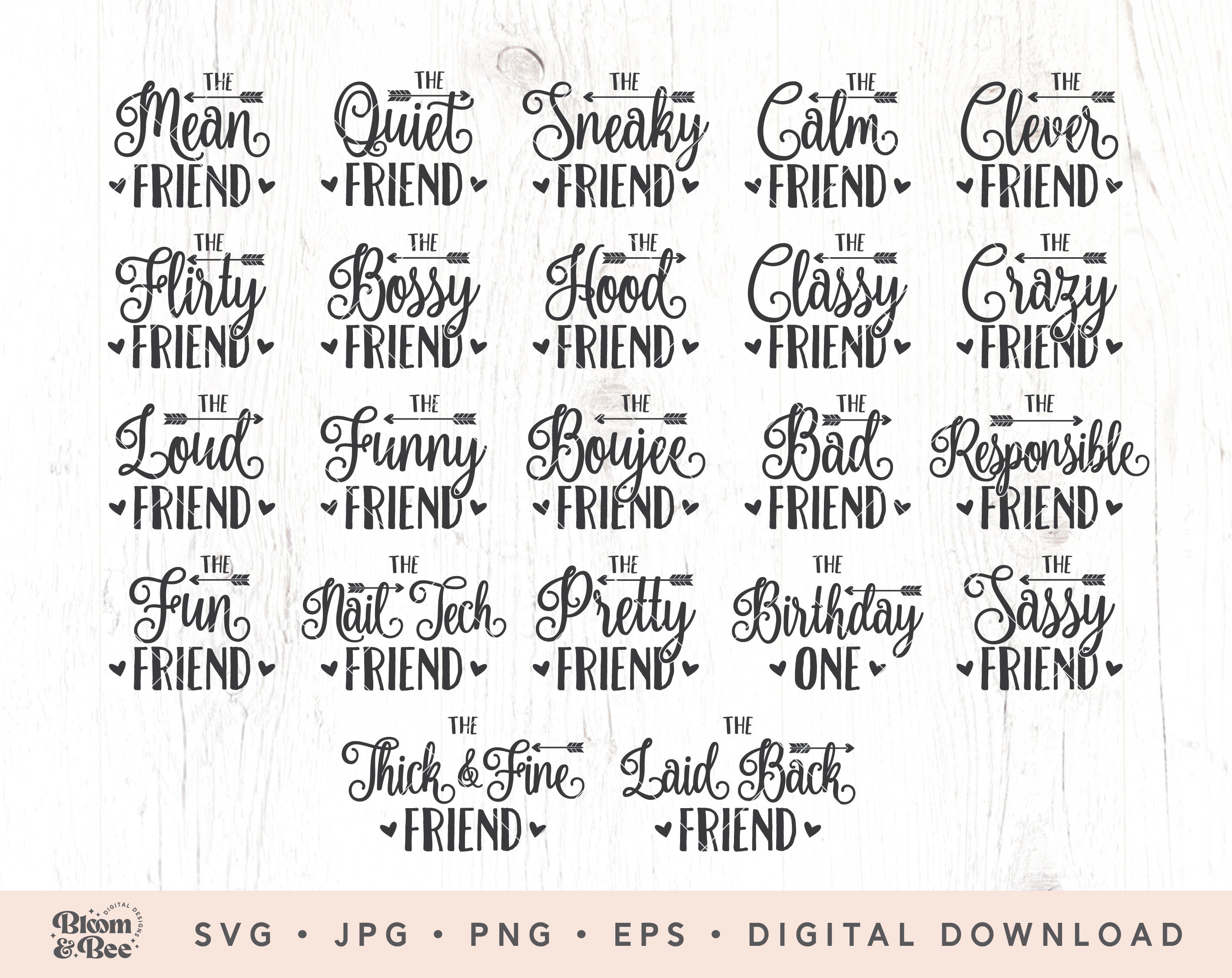 20 Friends Matching Shirts SVG Friends Svg Bundle Girls - Etsy