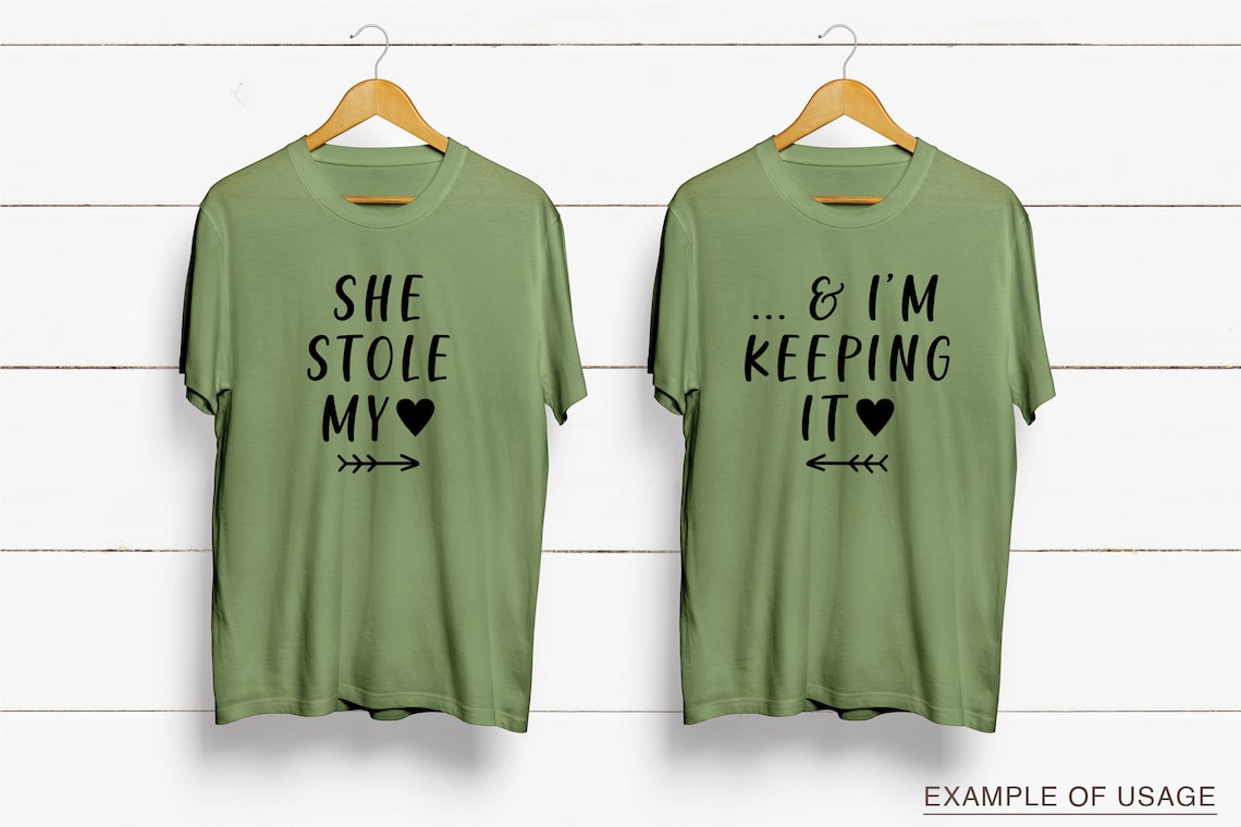 Couples Matching Shirts SVG Bundle T-Shirt Making Svg Svg | Etsy