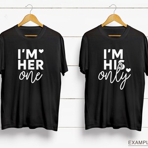 Couples Matching Shirts SVG Bundle, T-shirt Making Svg, Svg for Couple ...