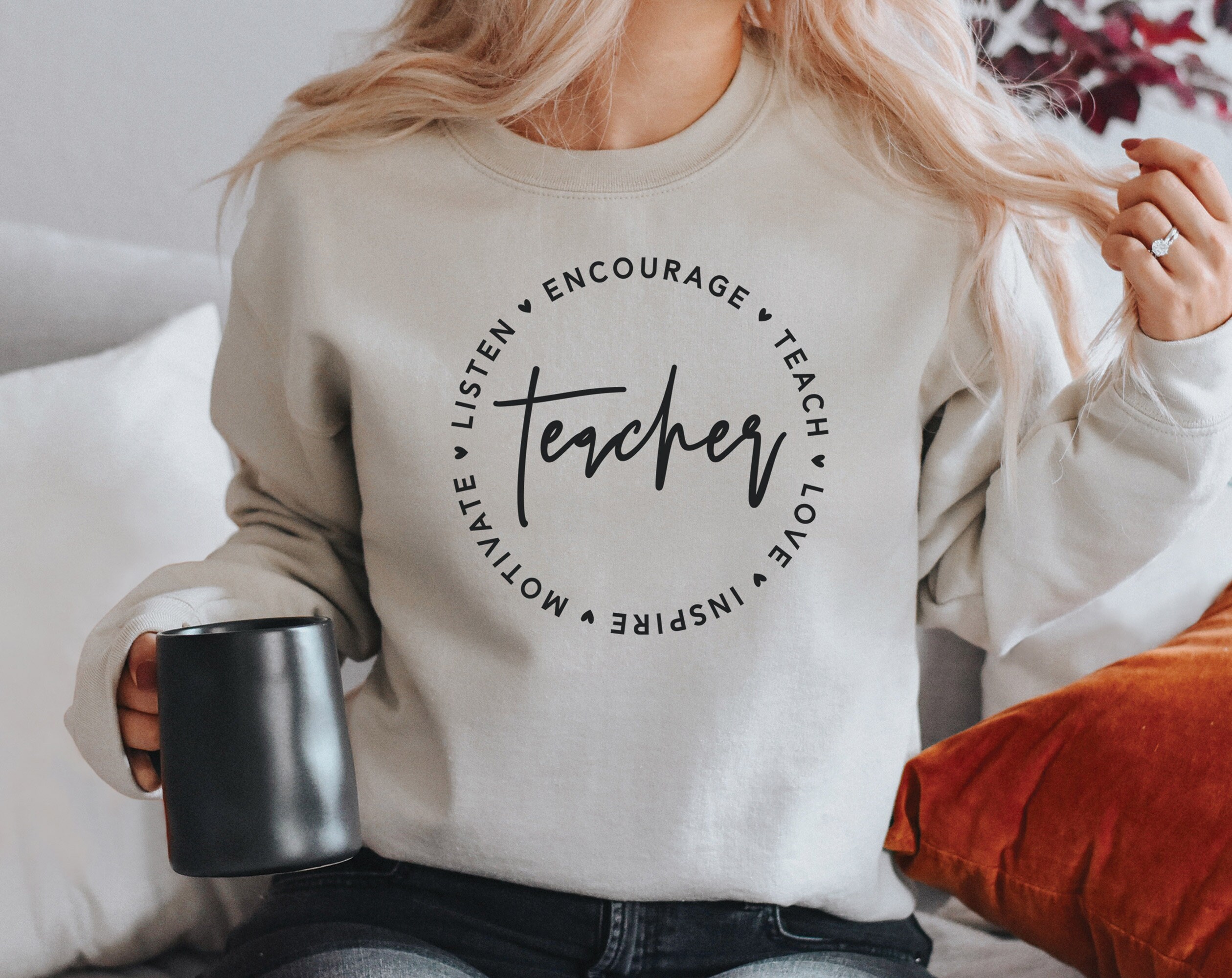 Teacher SVG Teach Love Inspire Motivate Listen Encourage - Etsy