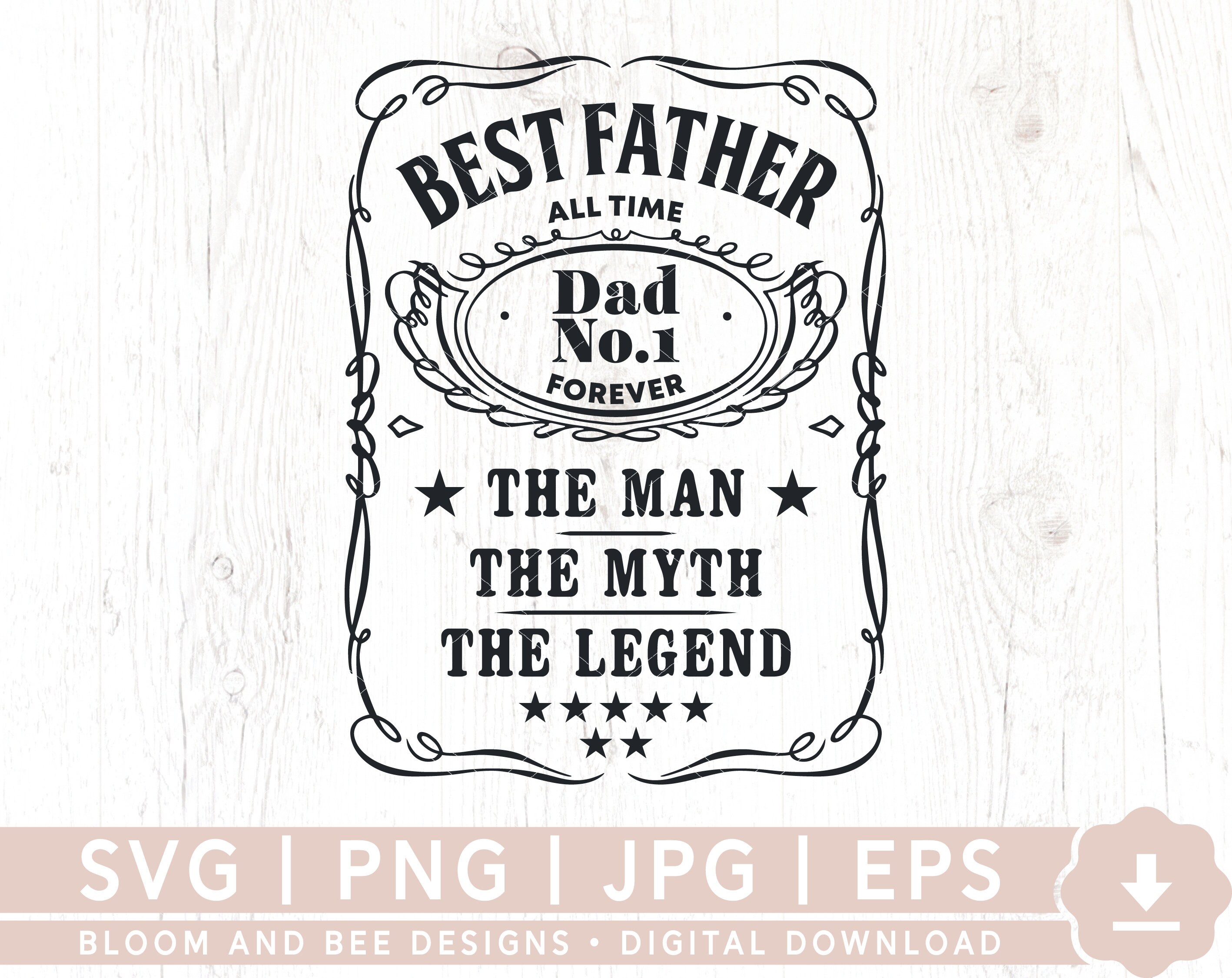 Dad The Man The Myth The Legend Svg Día del padre Svg - Etsy España
