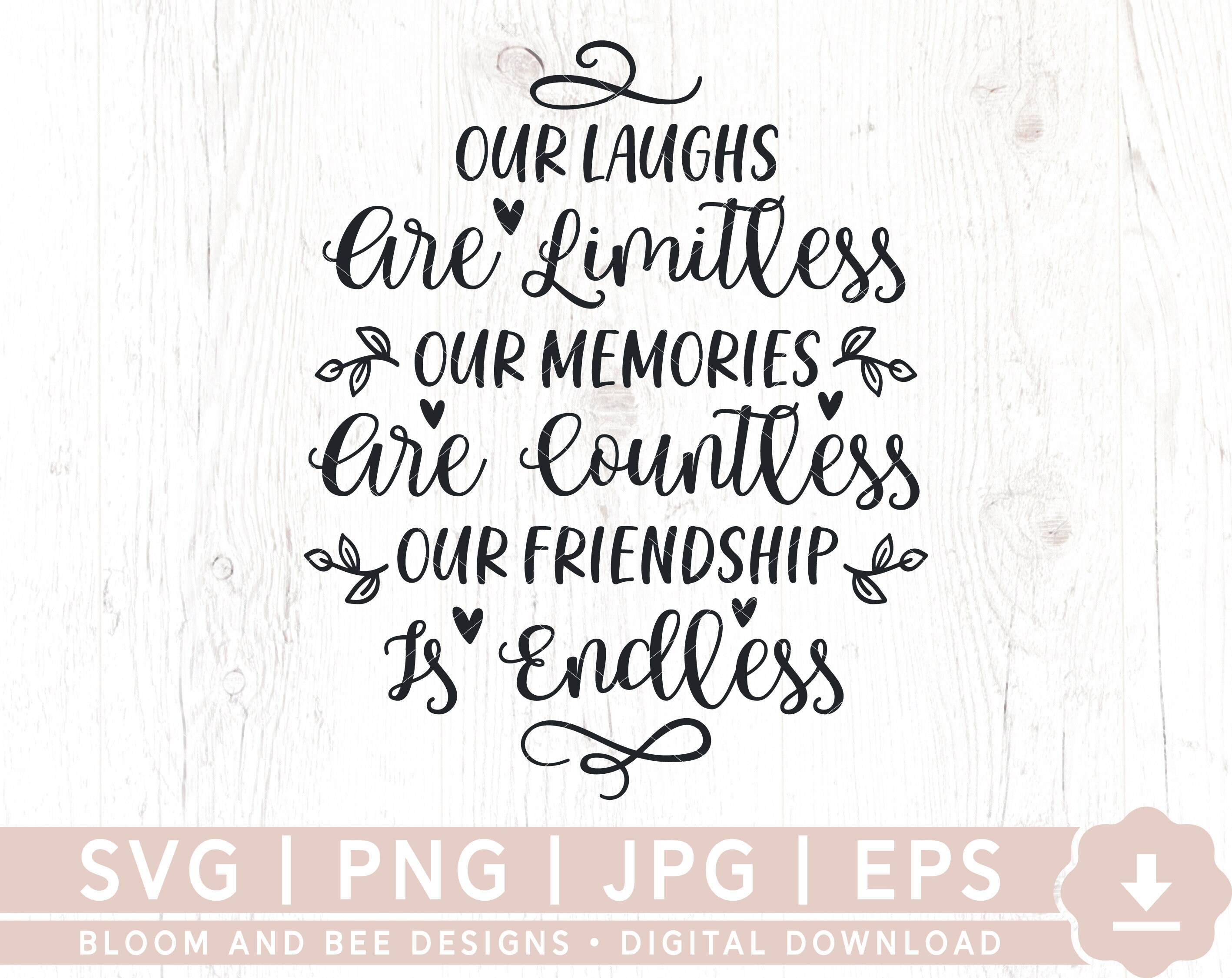 Our Laughs Are Limitless Svg Best Friends Svg Friendship - Etsy