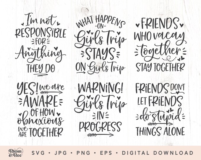 Girls Trip SVG Bundle Girls Weekend Svg Girls Trip Shirts - Etsy