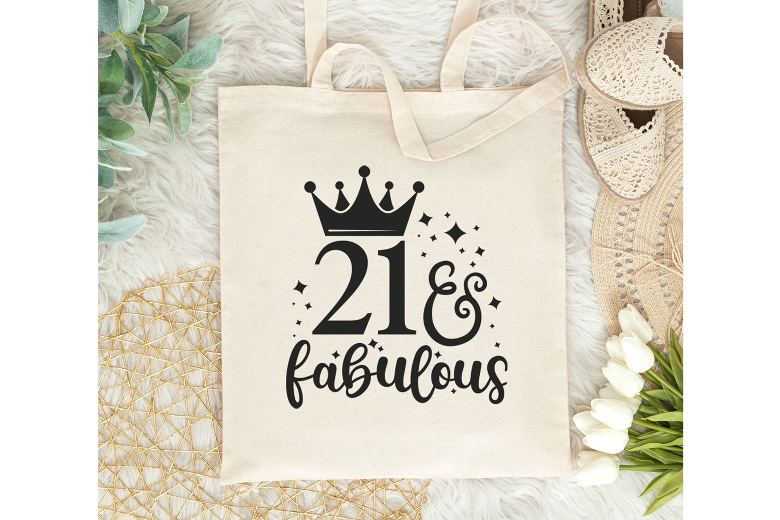 21 And Fabulous 21st Birthday Design Silhouette SVG PNG | Etsy