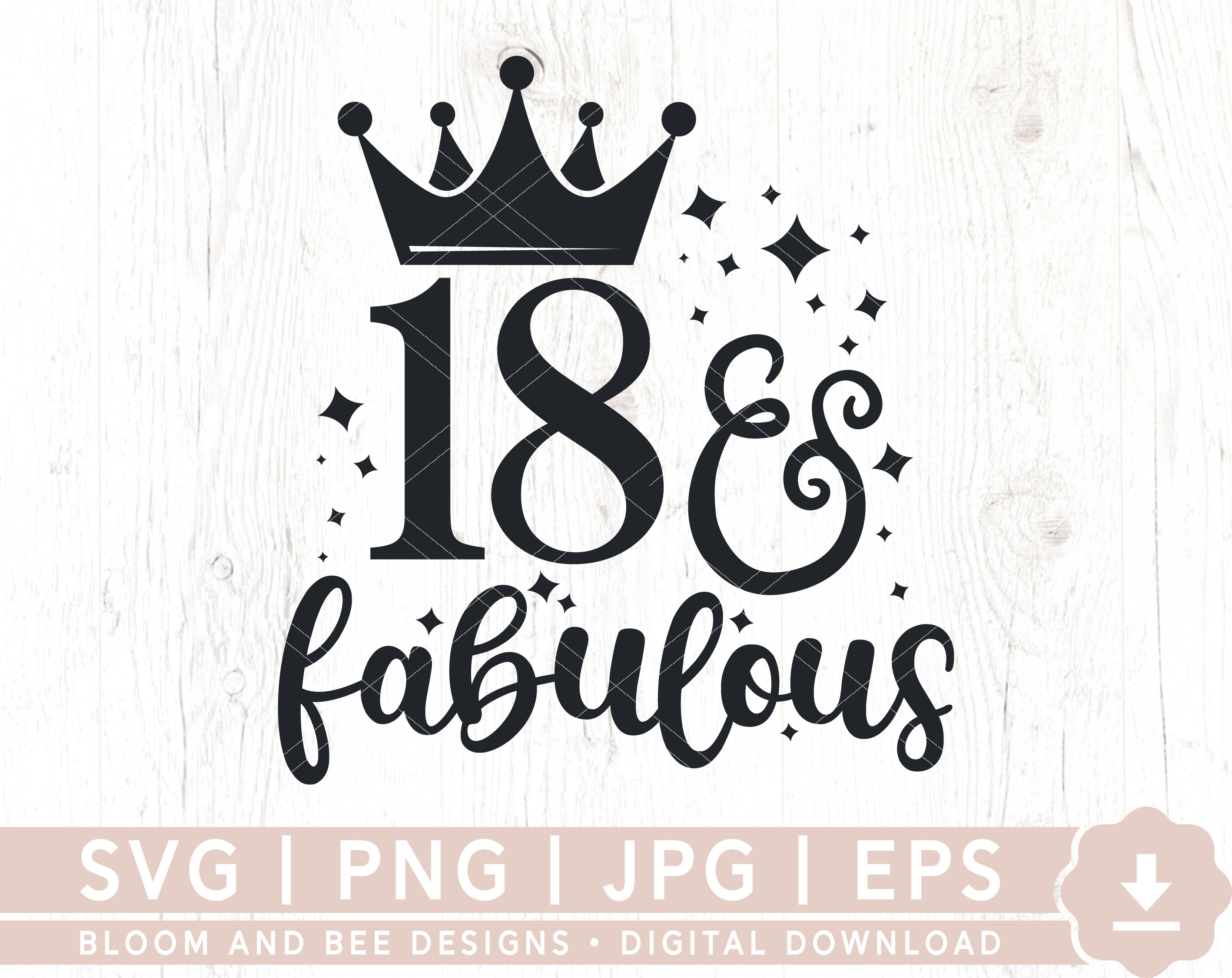 18 and Fabulous 18th Birthday Design Silhouette SVG PNG - Etsy