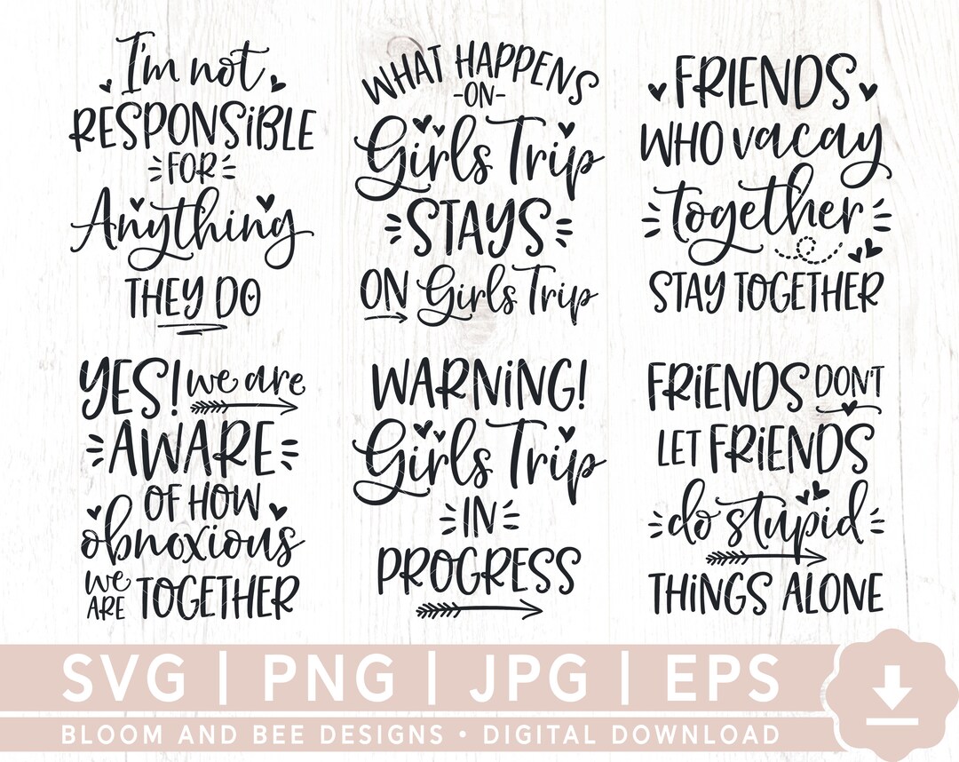 Girls Trip SVG Bundle, Girls Weekend Svg, Girls Trip Shirts Svg ...