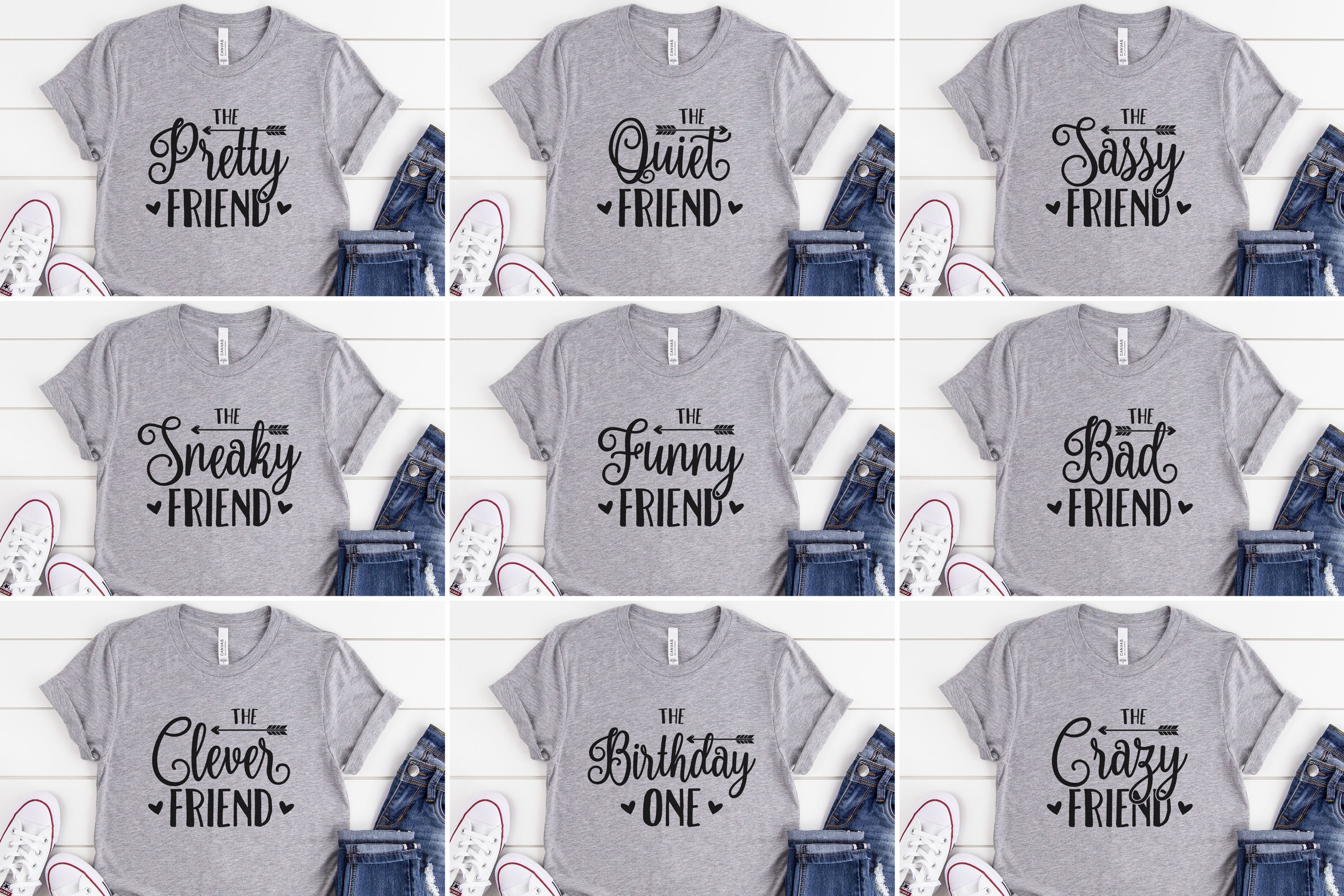 20 Friends Matching Shirts SVG Friends Svg Bundle Girls - Etsy