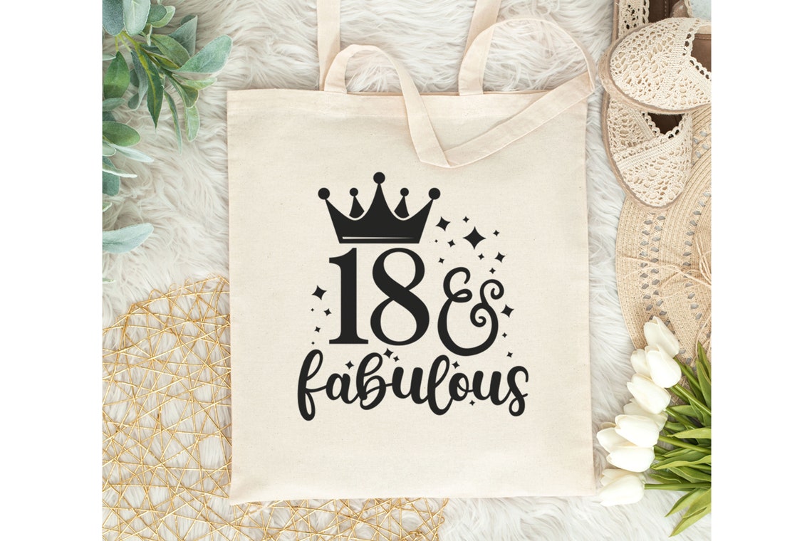 18 And Fabulous 18th Birthday Design Silhouette SVG PNG | Etsy