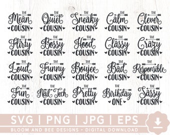 Cousins Shirts SVG Bundle, Cousins Matching Shirts SVG, Cousins SVG Bundle, Cousin Crew Svg ...