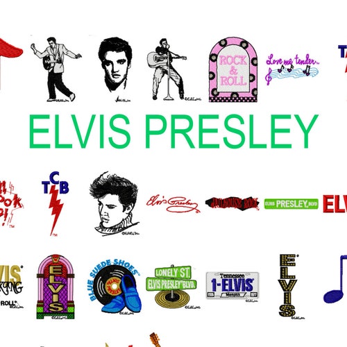 25 Elvis Presley Machine Embroidery Designs King of Rock N - Etsy Australia