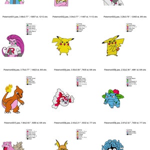 35 Pokémon Machine Embroidery Designs, Pokemon Embroidery, Team Rocket ...