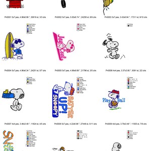 60 Snoopy Machine Embroidery Designs, Large Peanuts Pattern, Woodstock ...