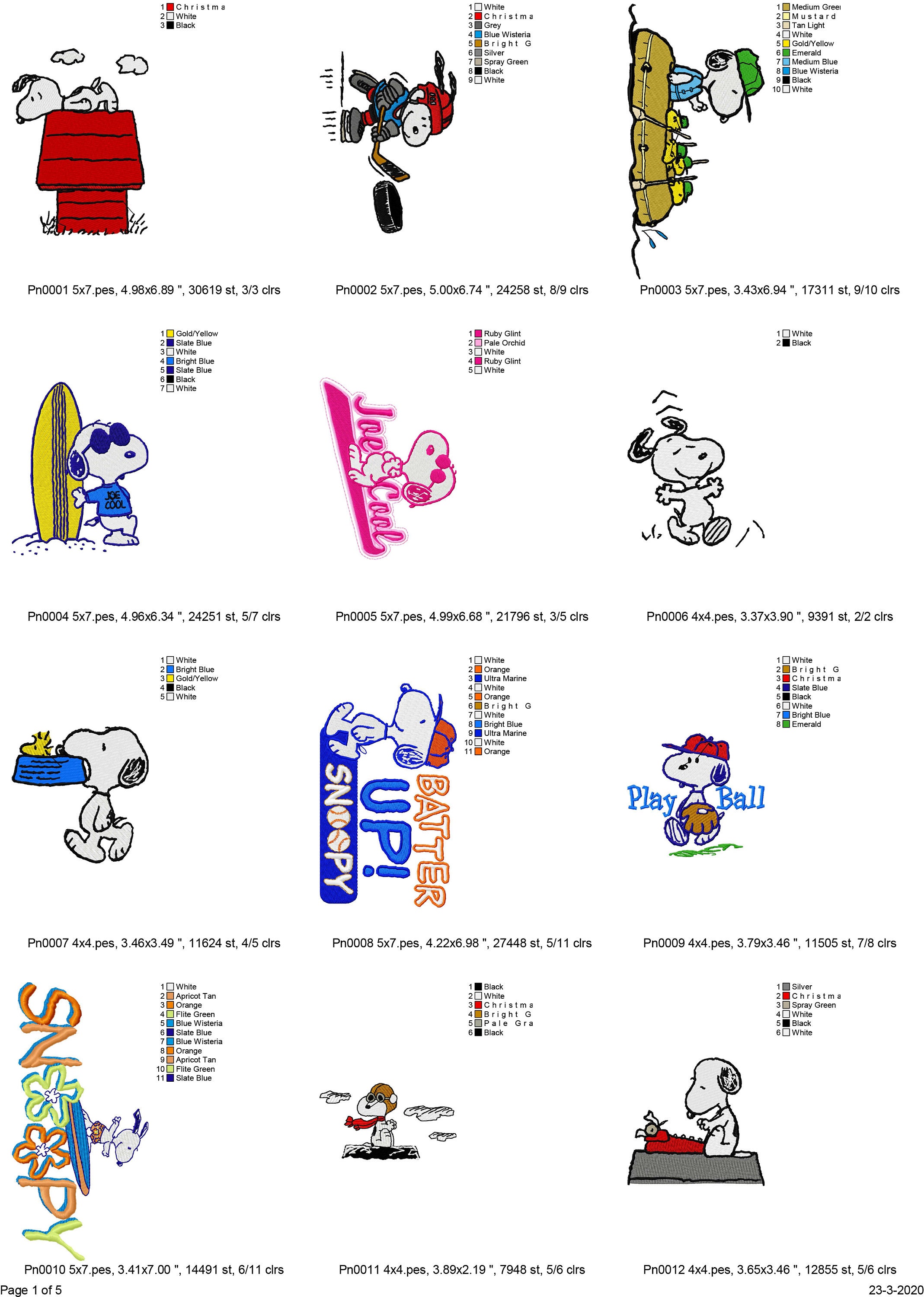60 Snoopy Machine Embroidery Designs Large Peanuts Pattern - Etsy