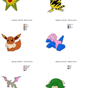 35 Pokémon Machine Embroidery Designs, Pokemon Embroidery, Pikachu ...