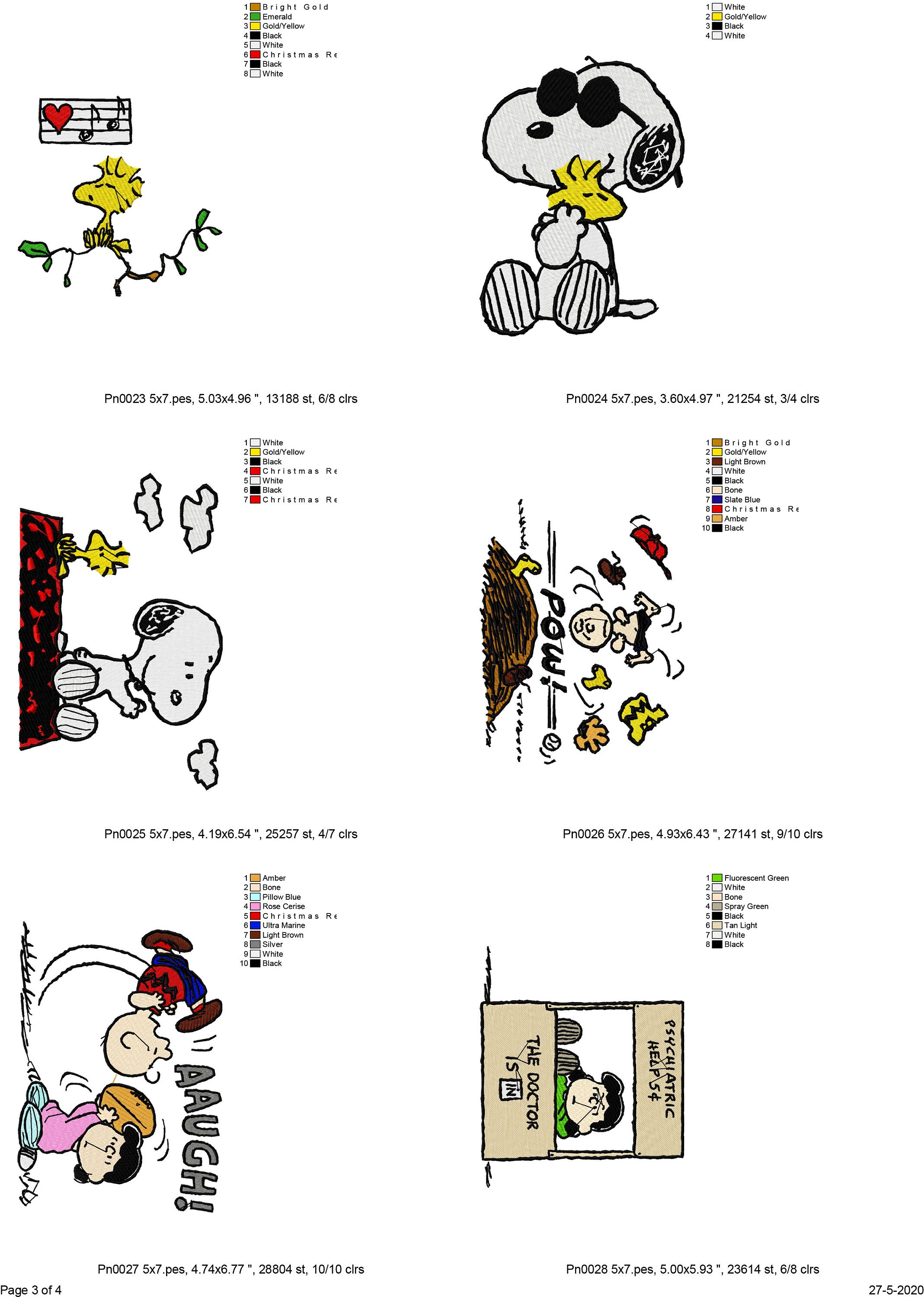 20 Snoopy Machine Embroidery Designs Peanuts Embroidery - Etsy