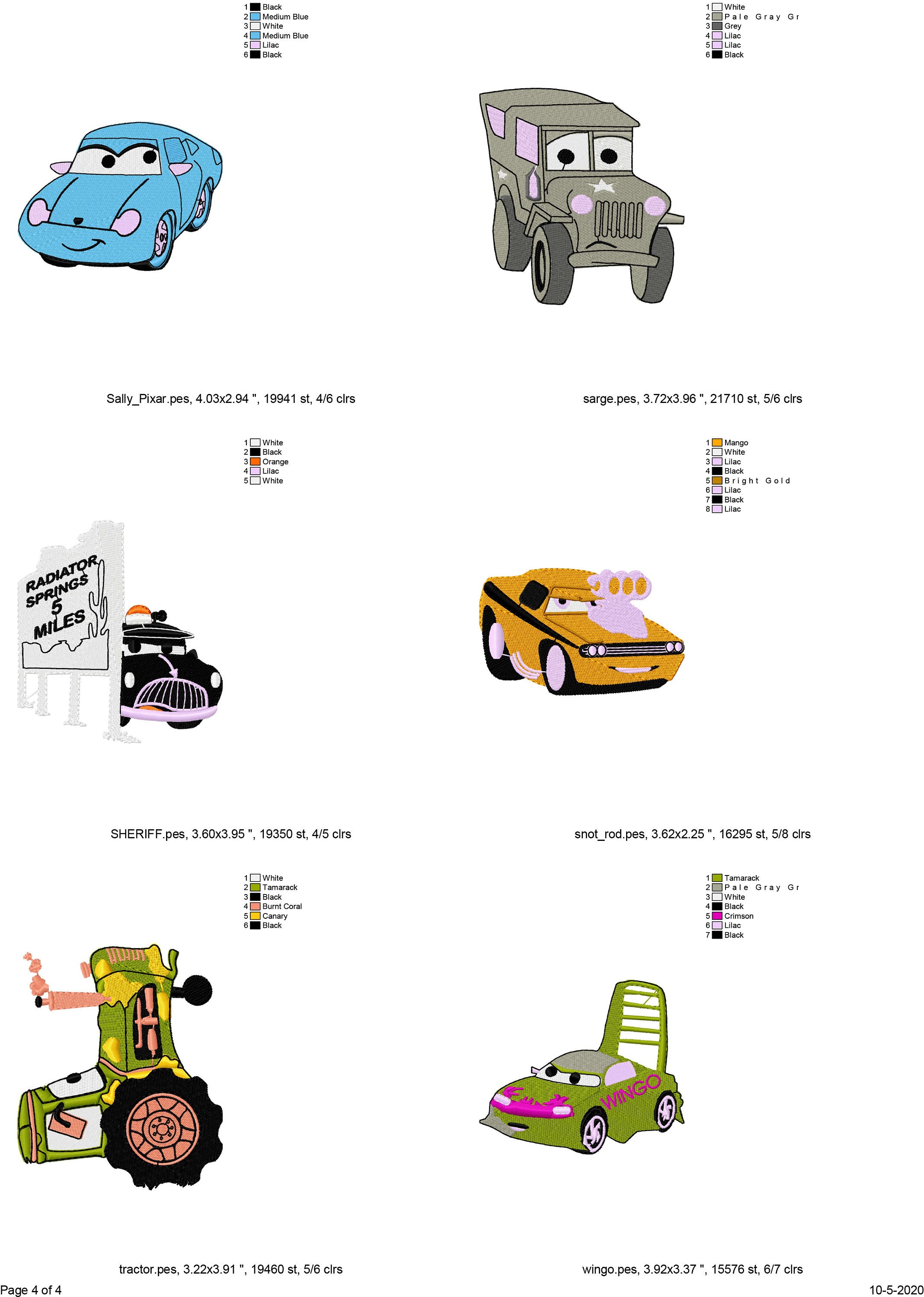 24 Pixar Cars machine embroidery designs disney cars | Etsy