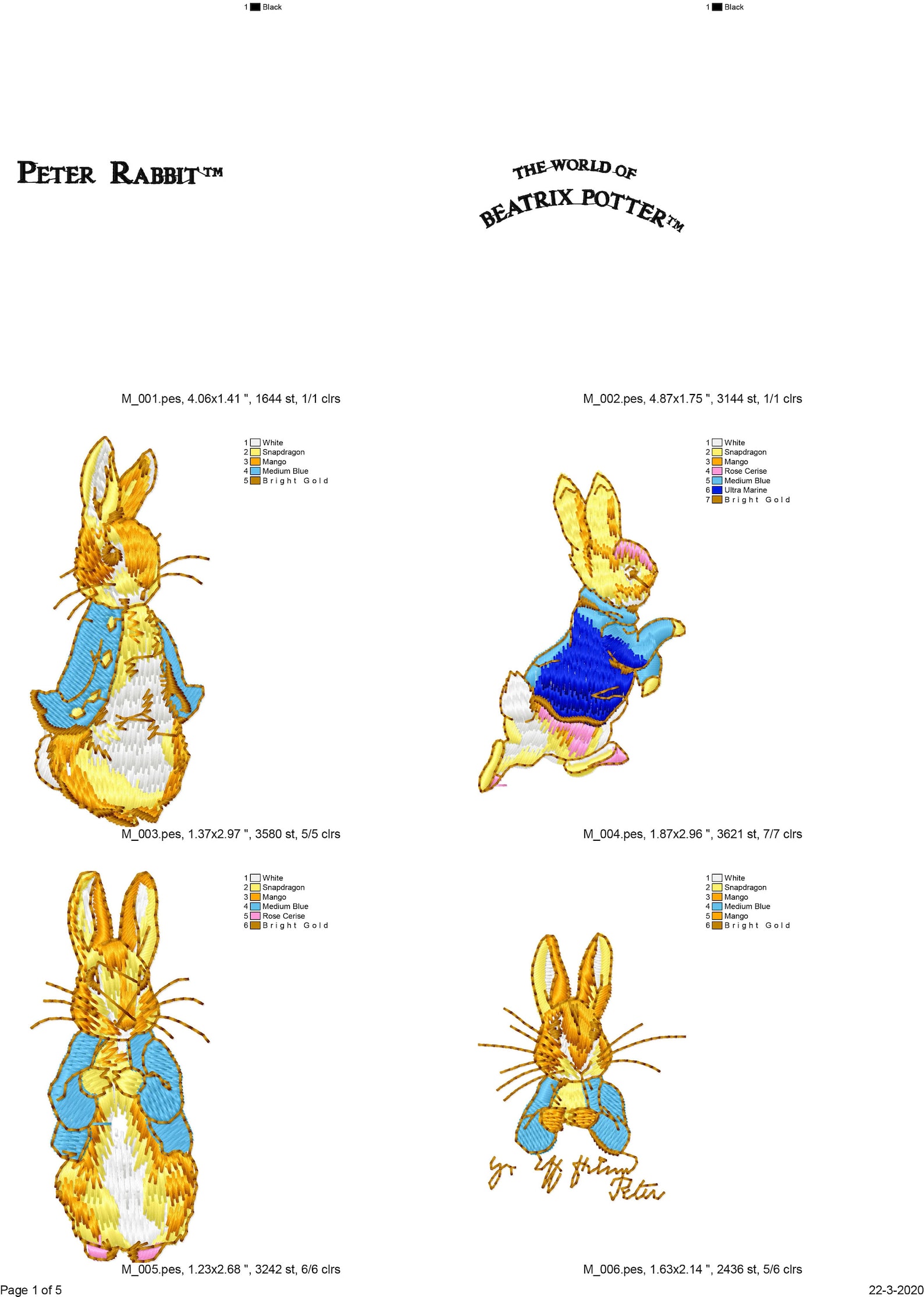 30 Peter Rabbit Machine Embroidery Designs Beatrix Potter - Etsy UK