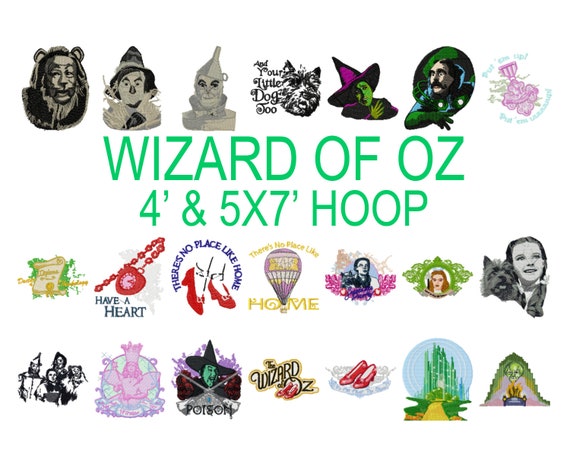 Craft Supplies & Tools 79 Wizard of Oz Embroidery Machine Designs ...