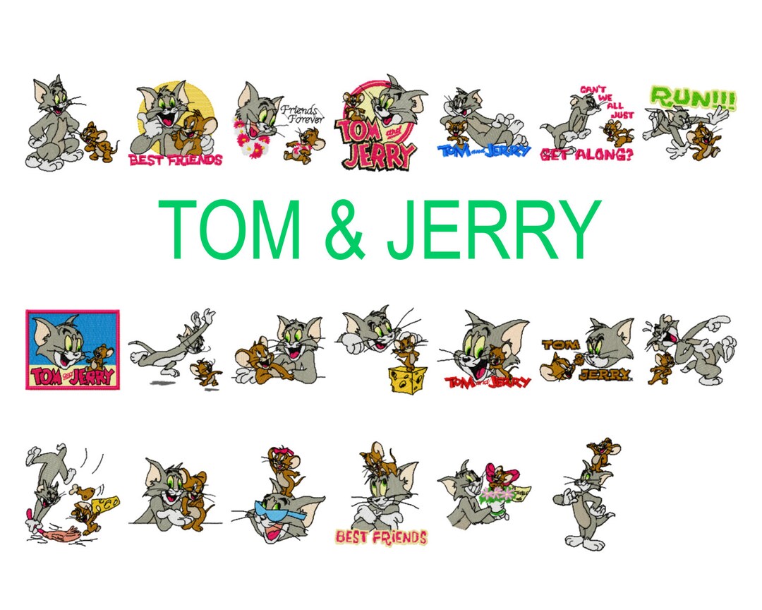20 Tom & Jerry Machine Embroidery Designs, Jerry Mouse Embroidery ...