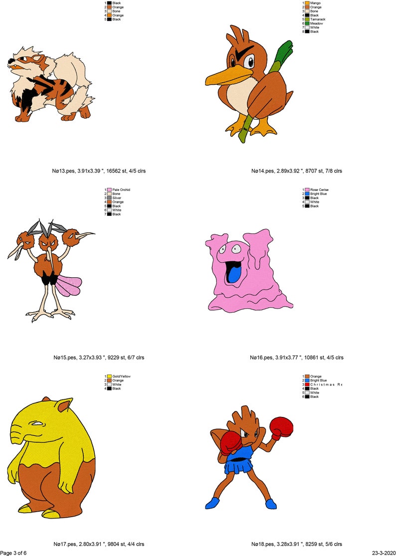 35 Pokémon Machine Embroidery Designs Pokemon Embroidery | Etsy Australia