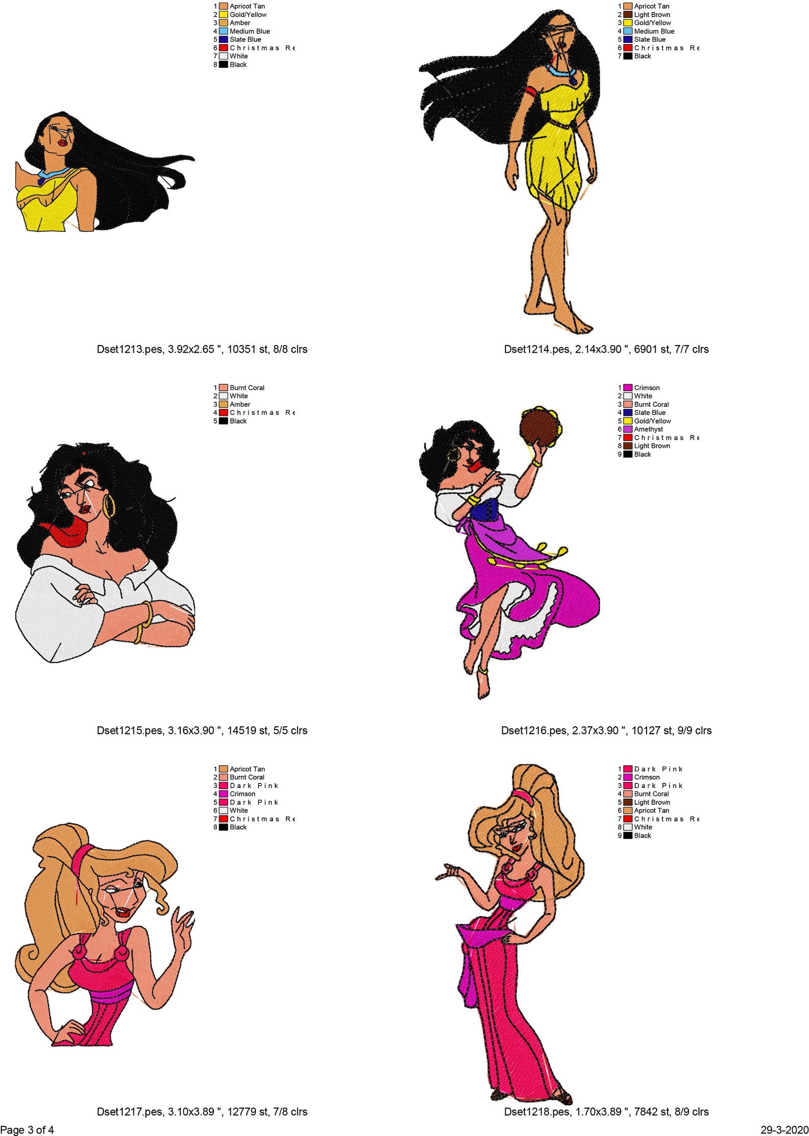 20 Disney Princess Machine Embroidery Designs Disney - Etsy