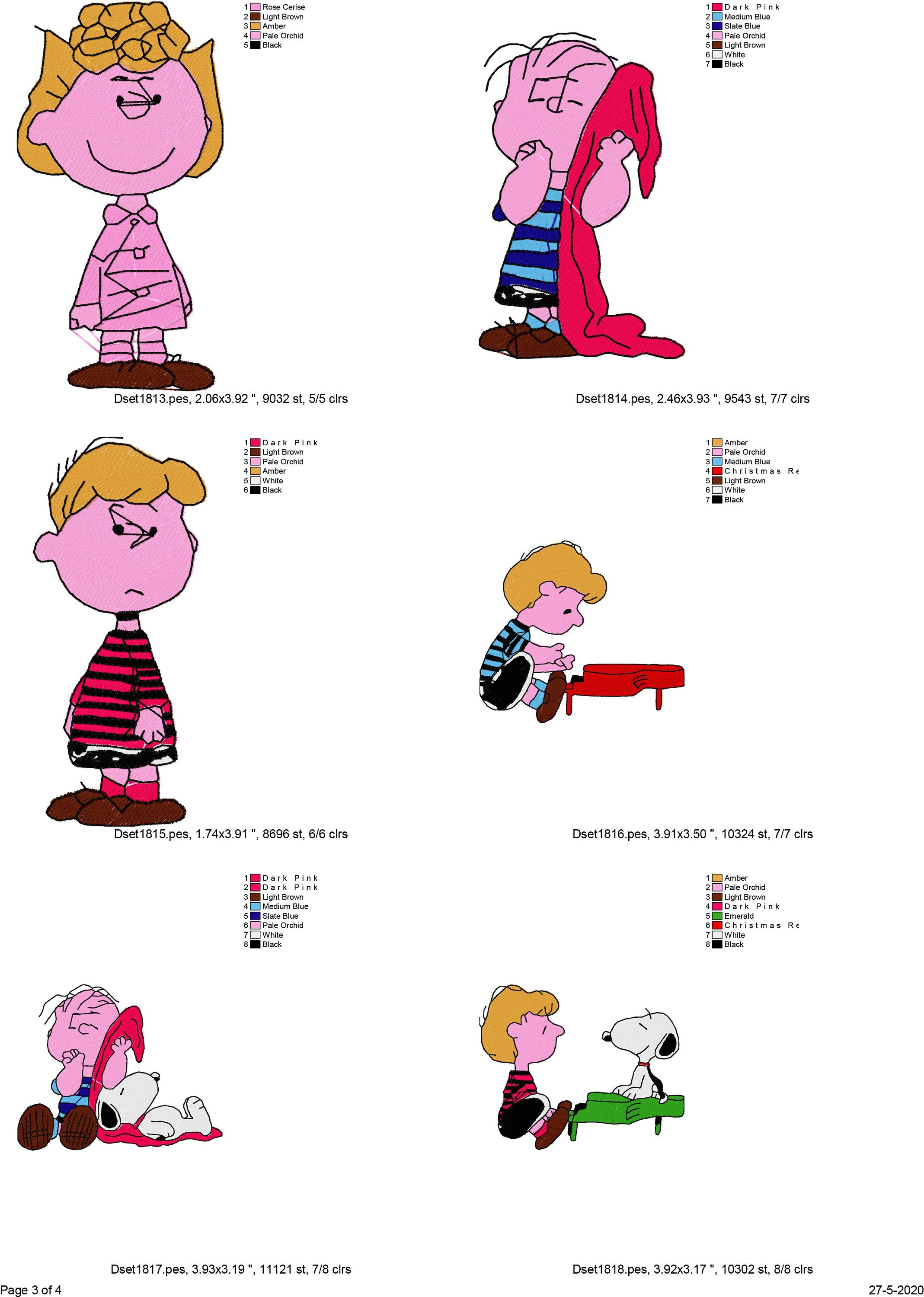 20 Snoopy Machine Embroidery Designs Peanuts Embroidery - Etsy