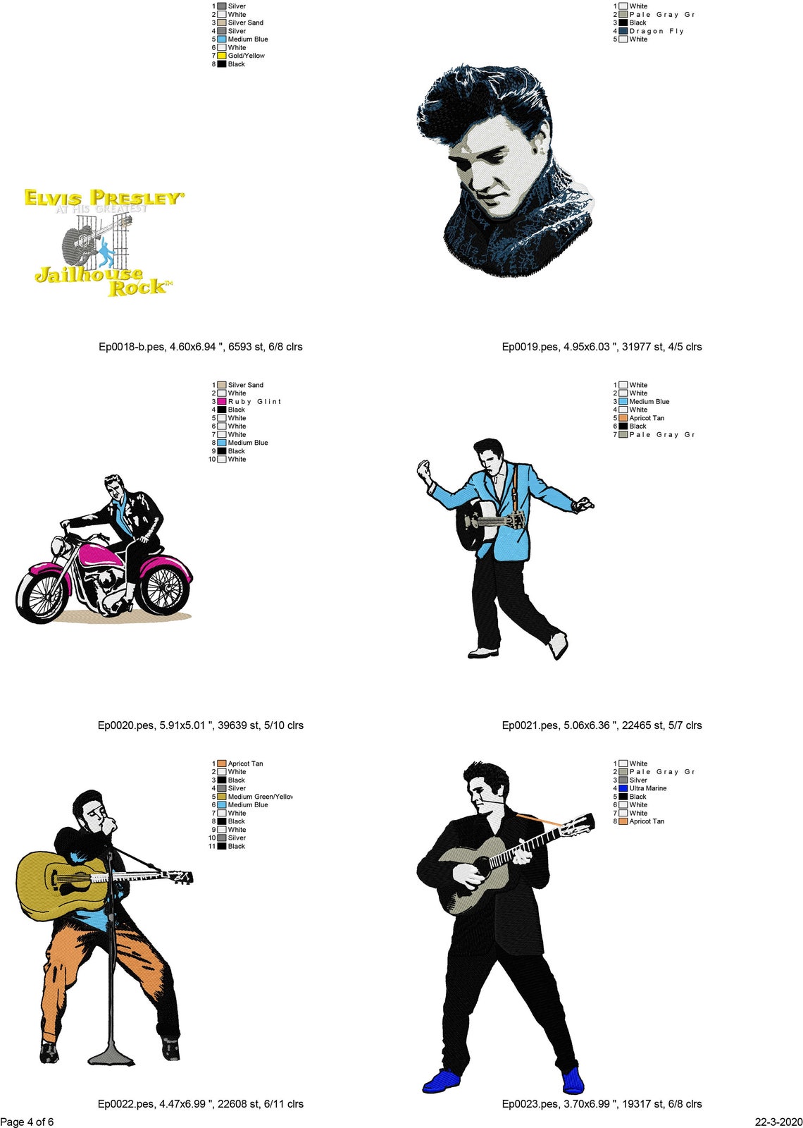 32 Elvis Presley Machine Embroidery Designs King of Rock N | Etsy