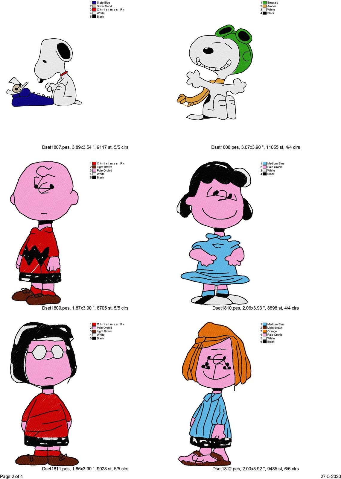 20 Snoopy Machine Embroidery Designs Peanuts Embroidery - Etsy