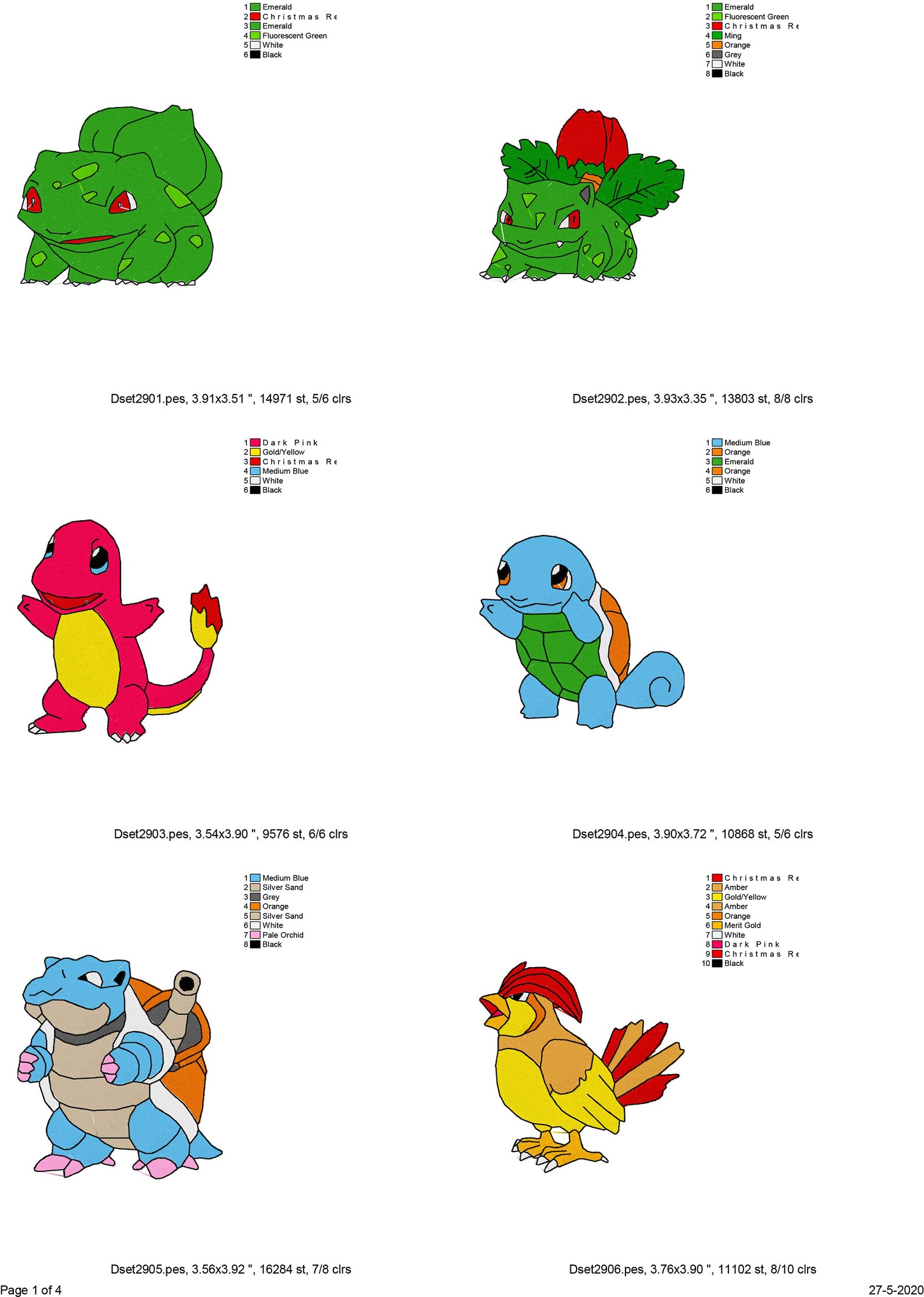 20 Pokémon Machine Embroidery Designs Pokemon Embroidery - Etsy