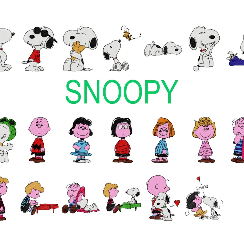 Snoopy Embroidery - Etsy