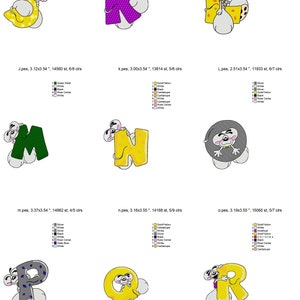 26 Diddl Alphabet Monogram Machine Embroidery Designs, Cartoon Mouse ...