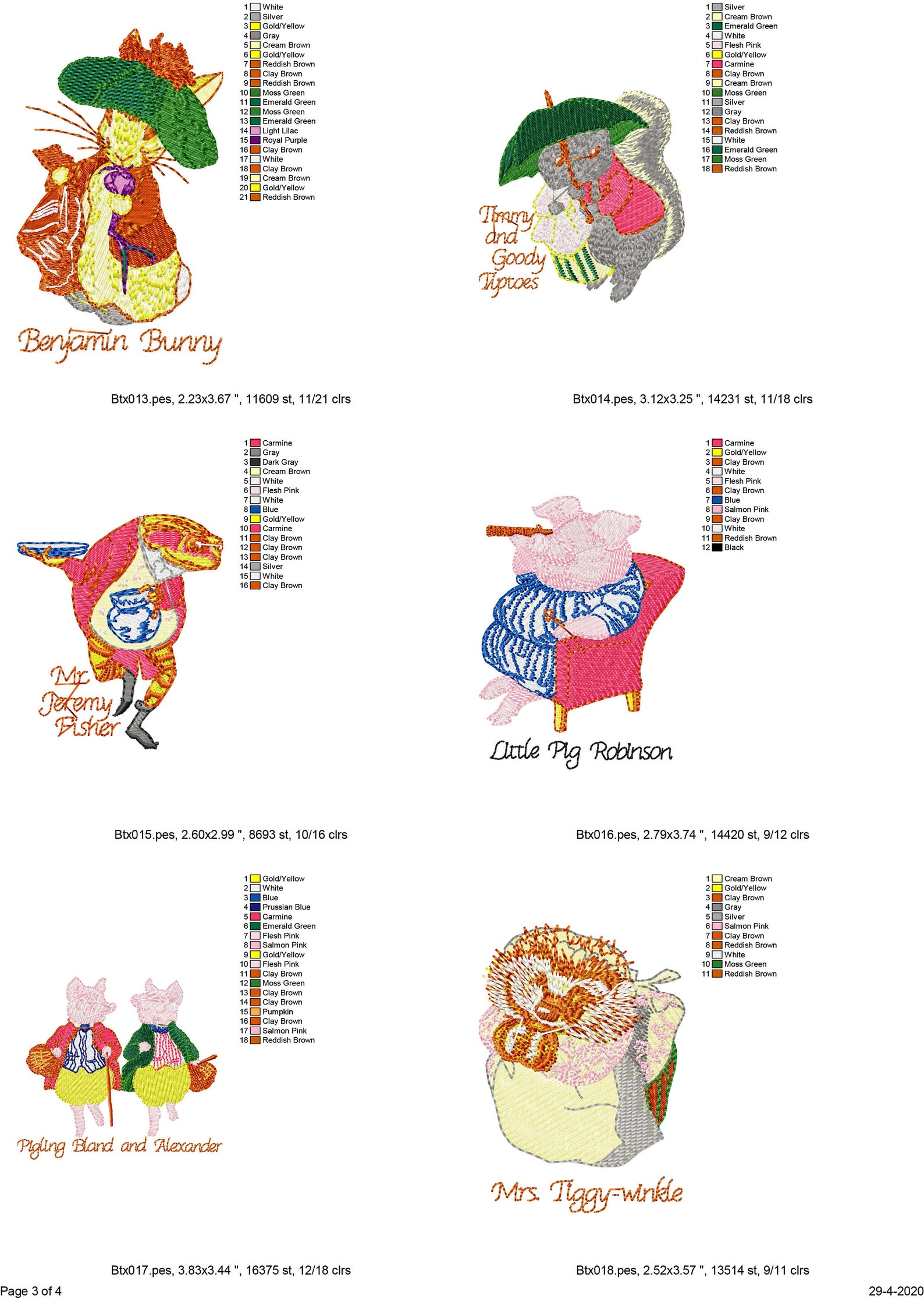 20 Beatrix Potter Machine Embroidery Designs Peter Rabbit - Etsy