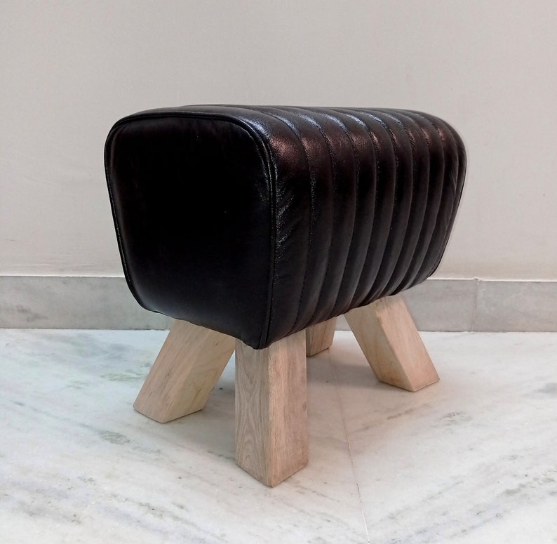 Leather Stool Leather Ottoman Pommel Horse Stool Ottoman - Etsy